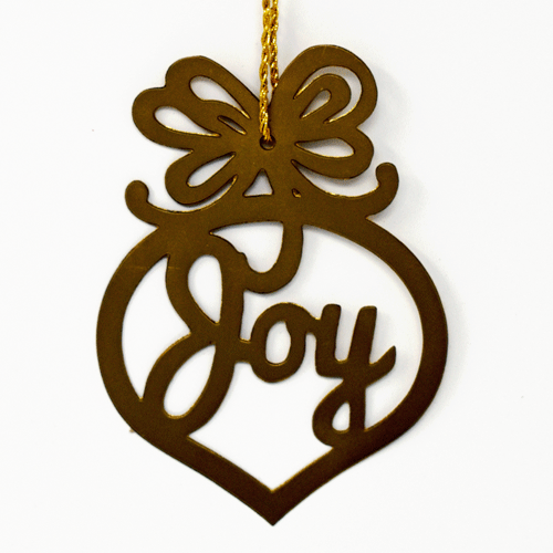 hanging metal Joy decoration